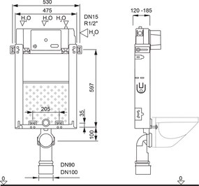Mereo Mereo, WC komplet pro zazdění s přislušenstvím, MM01SETR