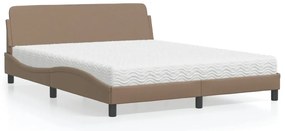 Postel s matrací Dover cappuccino 160 x 200 cm umělá kůže 3208441