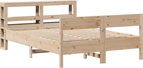 Postel bez matrace 120 x 190 cm masivní borovice 3306204