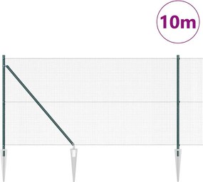 Svařované drátěné ploty s hroty 10 x 1 m Ocel potažená PVC 3352046