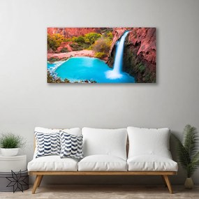 Obraz na plátně Vodopád Hory Příroda 120x60 cm