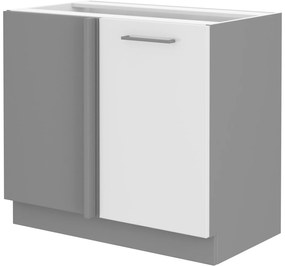 Dolní kuchyňská skříňka Brunea 105 ND 1F BB (šedá + lesk bílý). 1024981