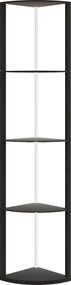 HOMCOM LED stojací lampa, 5stupňově stmívatelná lampa s policí, RGB měnění barev, dálkové ovládání B31-552V90BK