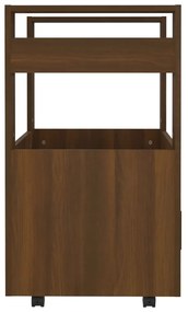 Kuchyňský vozík hnědý dub 60 x 45 x 80 cm kompozitní dřevo - Default Title