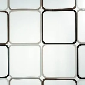 Spirella FRAME sprchový závěs motiv čtverců bílo-černý / PEVA / 180 x