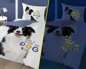 Detexpol Podestýlka svítící ve tmě 140x200 border kolie pes 4088 A bílá bavlna fluo 127