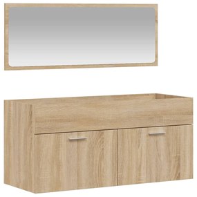 vidaXL Koupelnová skříňka se zrcadlem dub sonoma kompozitní dřevo