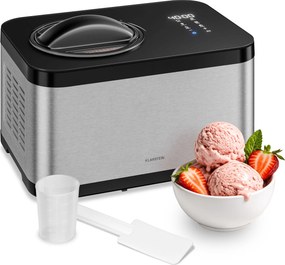 Klarstein VeroSteel zmrzlinovač s kompresorem | 1,5 l | 150 W | 4 programy | dotykové ovládání