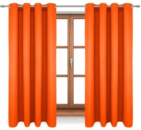 YESTU Kratší hotový závěs na kroužcích 140x160cm různé barvy Barva: Oranžová