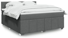 Box spring postel s matrací tmavě šedá 180x200 cm textil 3287141