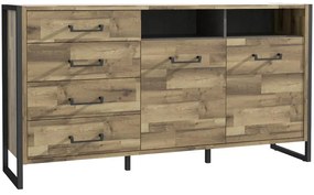 Komoda Hud 170cm Beton/Dub Štípaný