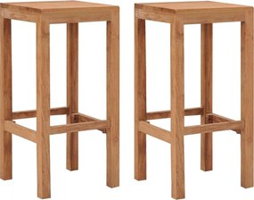 vidaXL Barové stoličky 2 ks masivní teakové dřevo [287232]