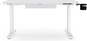 Elektrický stůl s nastavitelnou výškou ergonomický bílý,1200x600 mm: ARIA