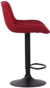 Bhm germany Barová židle Lentini, textil, černá / červená