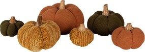 Oranžová textilní dekorace dýně Pumpkin - Ø 15*13 cm