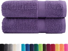 Premium ručníky SOLUND 2 ks fialové 70 x 140 cm 600 g/m² 137356