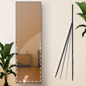 Zrcadlo Benicia 160x50 cm – černá-matt