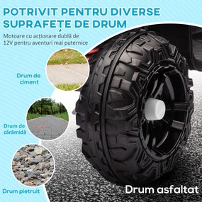 AIYAPLAY dětská elektrická čtyřkolka 12V dětská čtyřkolka s odpružením 4 kol, hudební přehrávač MP3, dětské vozidlo se světlometem, rychlost vpřed a …