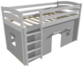 Vomaks Patrová zvýšená postel ZP 001 Rozměr: 80 x 200 cm, Barva: surové dřevo