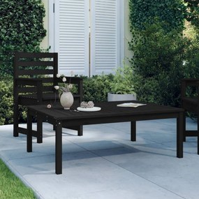 Zahradní stůl černý 121 x 82,5 x 45 cm masivní borové dřevo