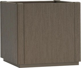 Květináč Ethica hnědý plast 36x36x35cm
