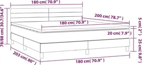 Box spring postel s matrací krémová 180x200 cm textil 3140158