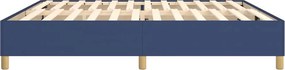 Rám postele s boxspringem modrý 200 x 200 cm textil 3120991