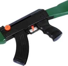 Samopal vojenský černo-zelený 37 cm / Dětská zbraň / Setrvačník / Plas