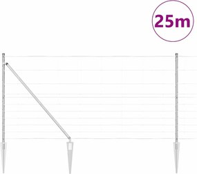 Svařované drátěné ploty s hroty 25 x 1,2 m Pozinkovaná ocel 3351426