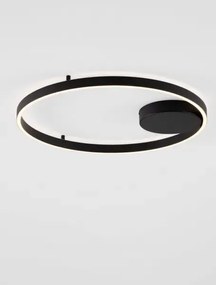 LED stmívatelné černé designové stropní svítidlo Hedra 60W