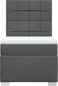 Box spring postel s matrací tmavě šedá 80 x 200 cm textil 3290316