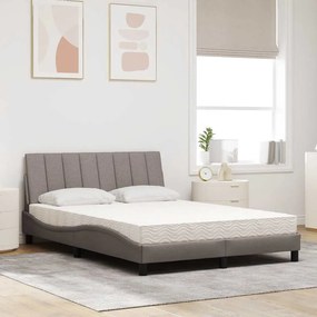 Postel s matrací Hanko taupe 140 x 190 cm textil 3310528