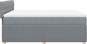 Box spring postel s matrací světle šedá 140 x 200 cm textil 3289786