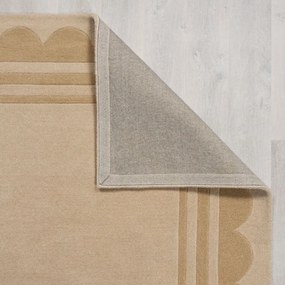 Flair Rugs, Ručně všívaný běhoun Lois Scallop Natural, 80x230, béžová, chodba / předsíň