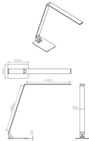 Fabas 3265/30/212 - LED Stmívatelná lampa WASP 12W/230V 3000/4000/5000K chrom