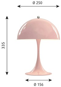 Louis Poulsen Panthella Mini LED stolní lampa rosé