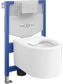 Mexen WC podomítkový set Felix XS-F stojan s WC mísou Sofia, Bílá - 6803354XX00