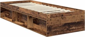 Rám postele s čelo Staré dřevo 75 x 190 cm Kompozitní dřevo 3407947