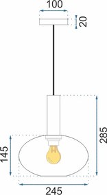 Toolight - skleněná stropní svítilna Amber APP465-1CP, zelená, OSW-00595