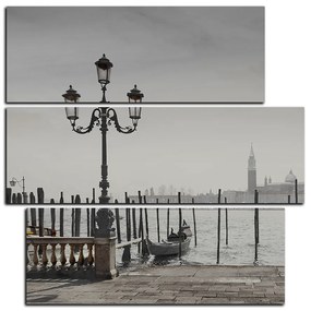 Obraz na plátně - Velký kanál a gondoly v Benátkách - čtverec 3114QD (75x75 cm)