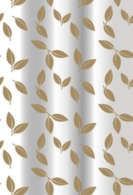 Erga Peva, sprchový závěs 180x200cm, polyester, bílá-zlatá vzor Madison, ERG-08175