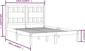 vidaXL Rám postele masivní borovice 120 x 200 cm [3103930] Barva: Bílá