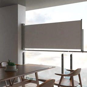 vidaXL Marketos Terasová zatahovací boční markýza 100 x 300 cm šedá