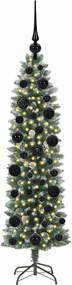 Umělý štíhlý vánoční strom Zelená a bílá 120 cm 3395270