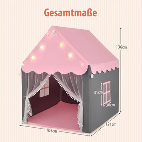 Costway Dětský stan na hraní s omyvatelnou podložkou, modrý