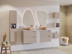 Comad Doplňková koupelnová skříňka vysoká Nova Cashmere 30 kašmír mat