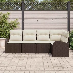 Set pohovek 5 ks Hnědá Polyester 3346038