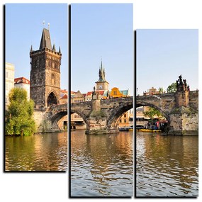 Obraz na plátně - Karlův most v Praze - čtverec 3259C (105x105 cm)