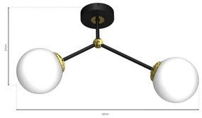 Přisazený lustr JOY 2xE14/40W/230V černá/zlatá