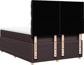 Box spring postel s matrací tmavě hnědá 140x190 cm textil 3292061